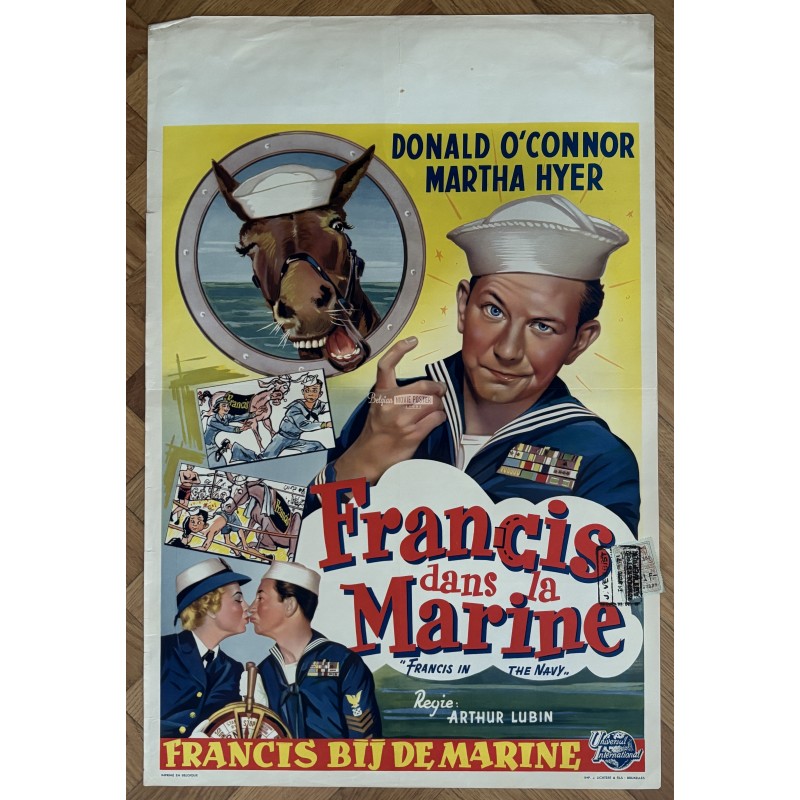 FRANCIS IN THE NAVY - Belgian Movie Poster Store